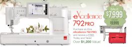 Elna 792 Pro Sewing and Quilting Machine with Accurate Stitch Regulator ...
