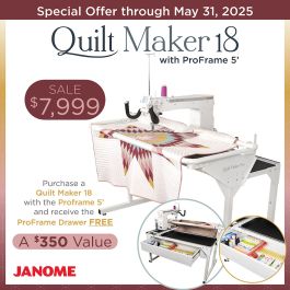 Janome Quilt Maker 18 with ProFrame 5 Foot