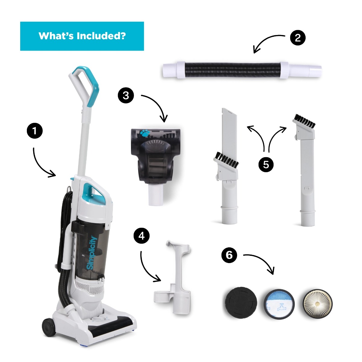 Simplicity Clean Air Bagless Pet Upright Vacuum